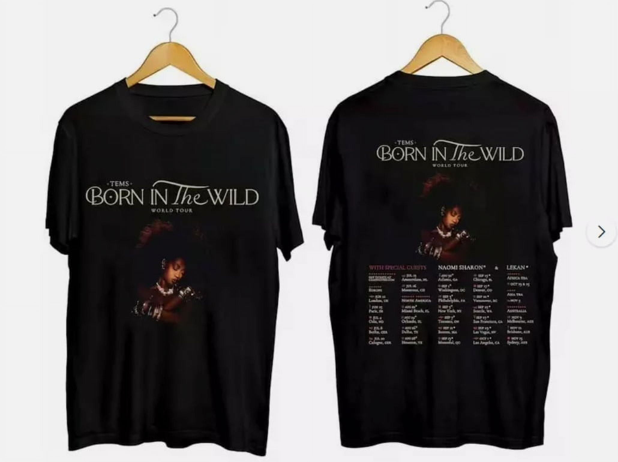 Tems - Born in the Wild 2024 Tour Shirt, Tems Fan Shirt, Tems 2024 ...