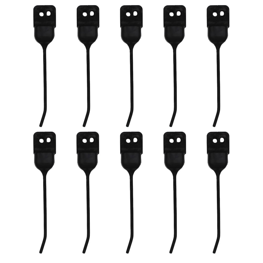 Ten (10) LH Rubber Mounted Rake Teeth 10" Tine x 3/8" Holes x 1.8593 ...
