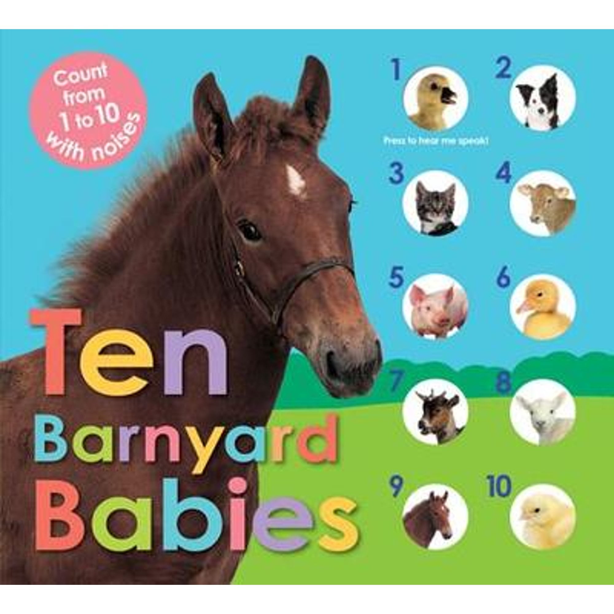 Pre-Owned Ten Barnyard Babies: Count from 1 to 10 with Noises (Animal ...