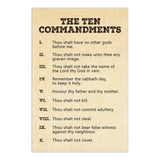 The Ten Commandments Poster, 10 Commandments Religion Wall Art ...