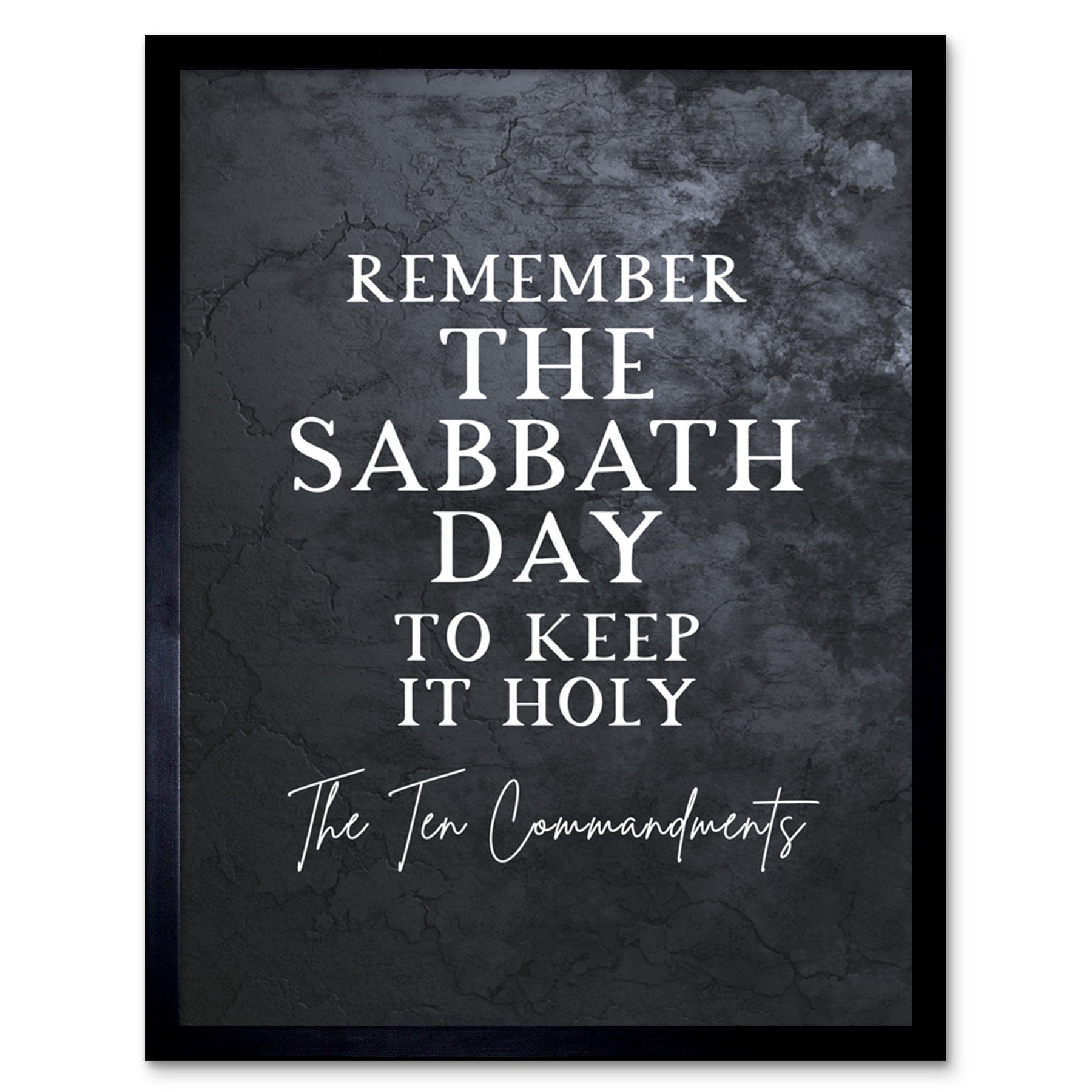 Ten Commandments Remember The Sabbath Christian Bible Verse Quote ...
