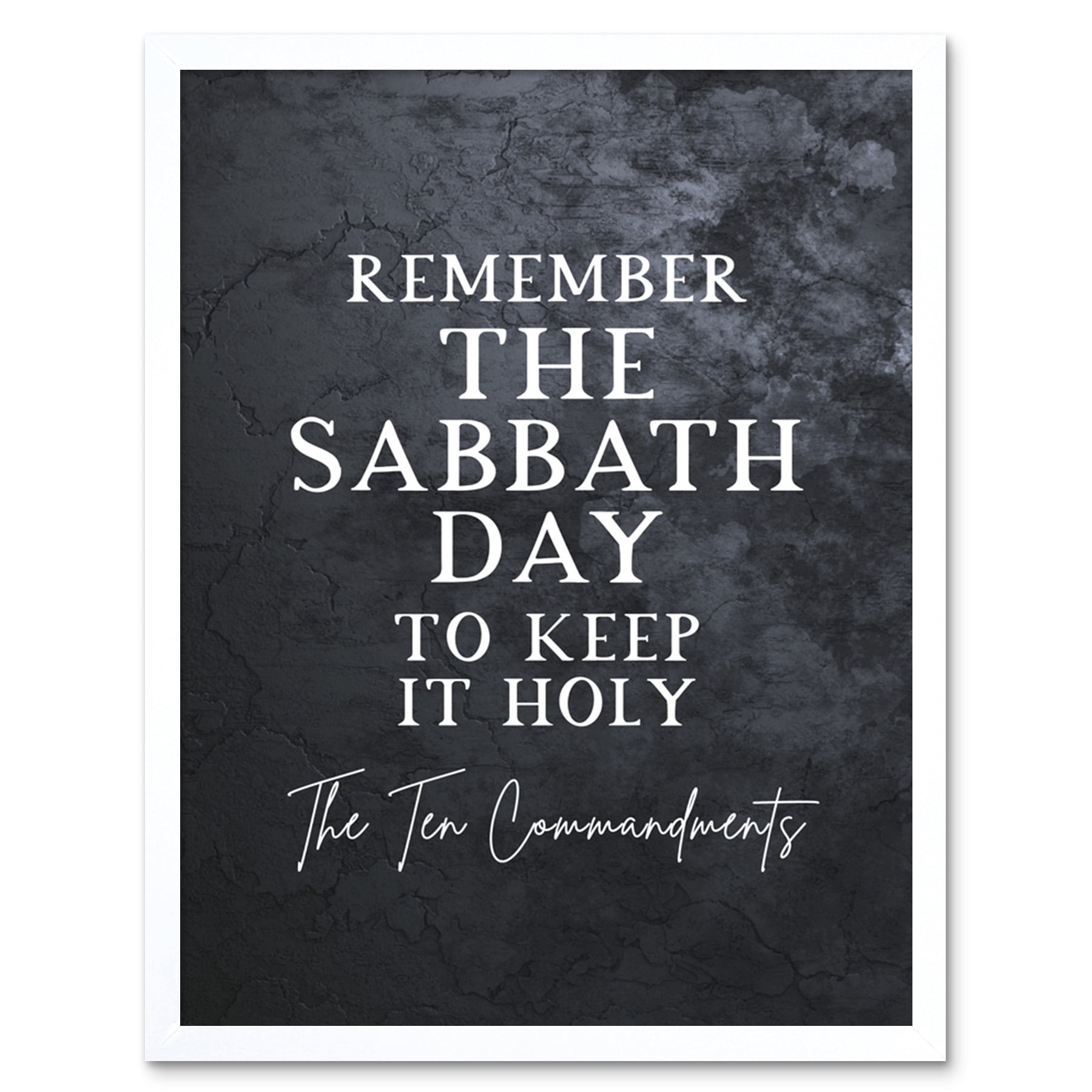Ten Commandments Remember The Sabbath Christian Bible Verse Quote ...