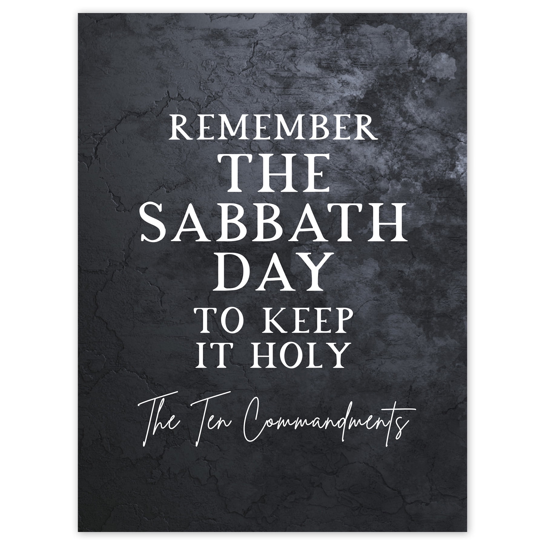 Ten Commandments Remember The Sabbath Christian Bible Verse Quote ...