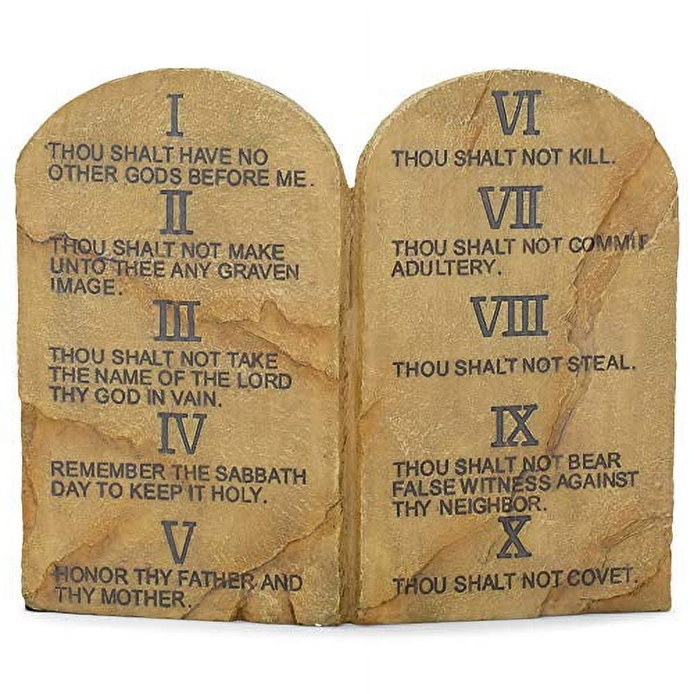 Ten Commandments Resin Stone 11 x 9 Wall or Tabletop Plaque - Walmart.com