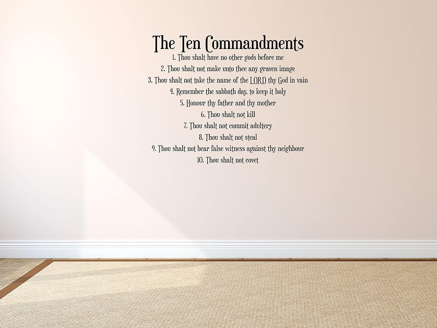 The Ten Commandments Scripture Wall Sticker Decal - Kitchen Vinyl Wall ...