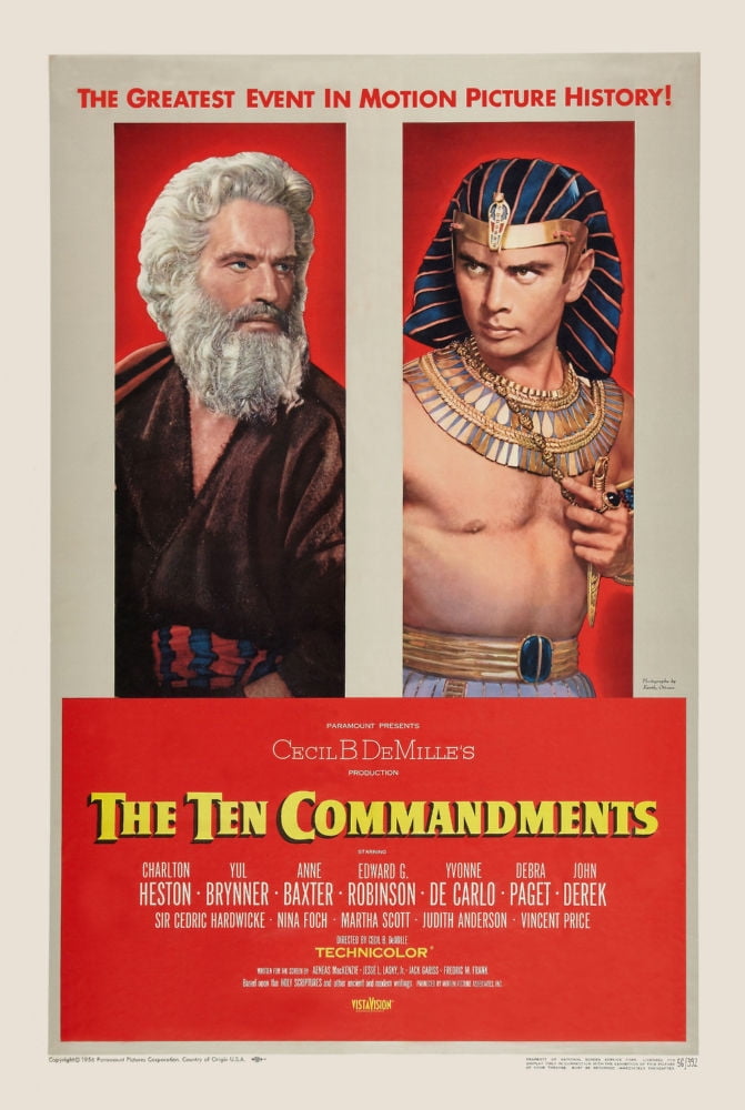 Ten Commandments The Poster 12x16 Print on Metal Sign 12in x 16in ...
