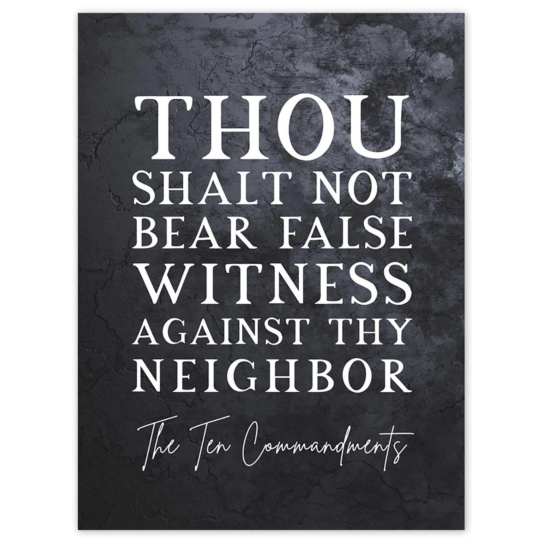 Ten Commandments Thou Shalt Not Bear False Witness Christian Bible ...