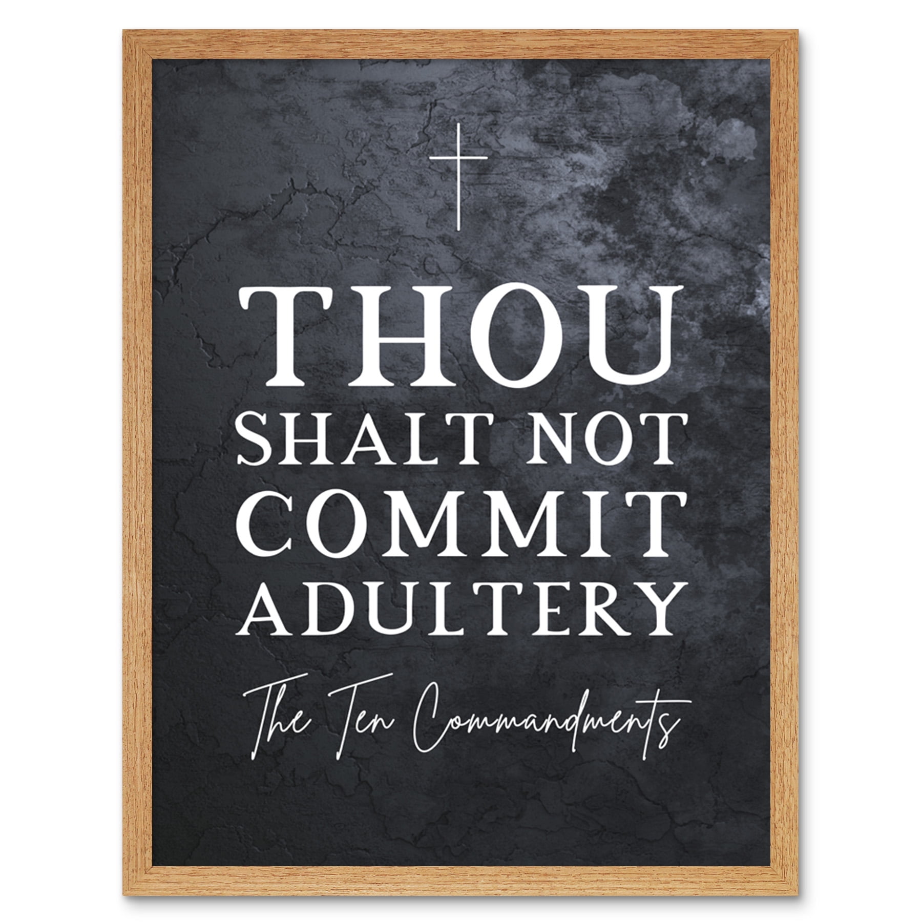 Ten Commandments Thou Shalt Not Commit Adultery Christian Bible Verse Quote Scripture Typography ...