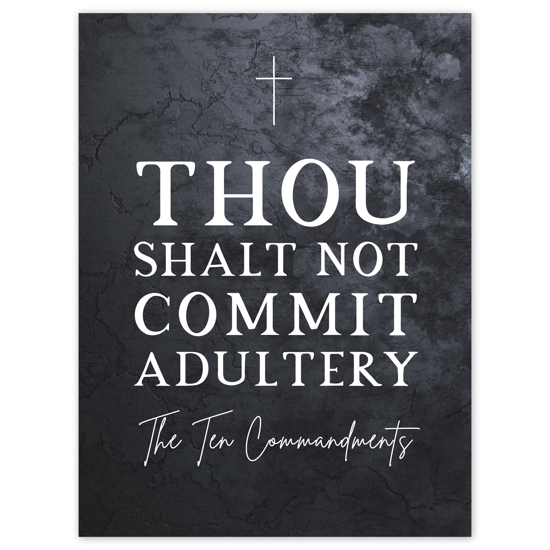 Ten Commandments Thou Shalt Not Commit Adultery Christian Bible Verse ...