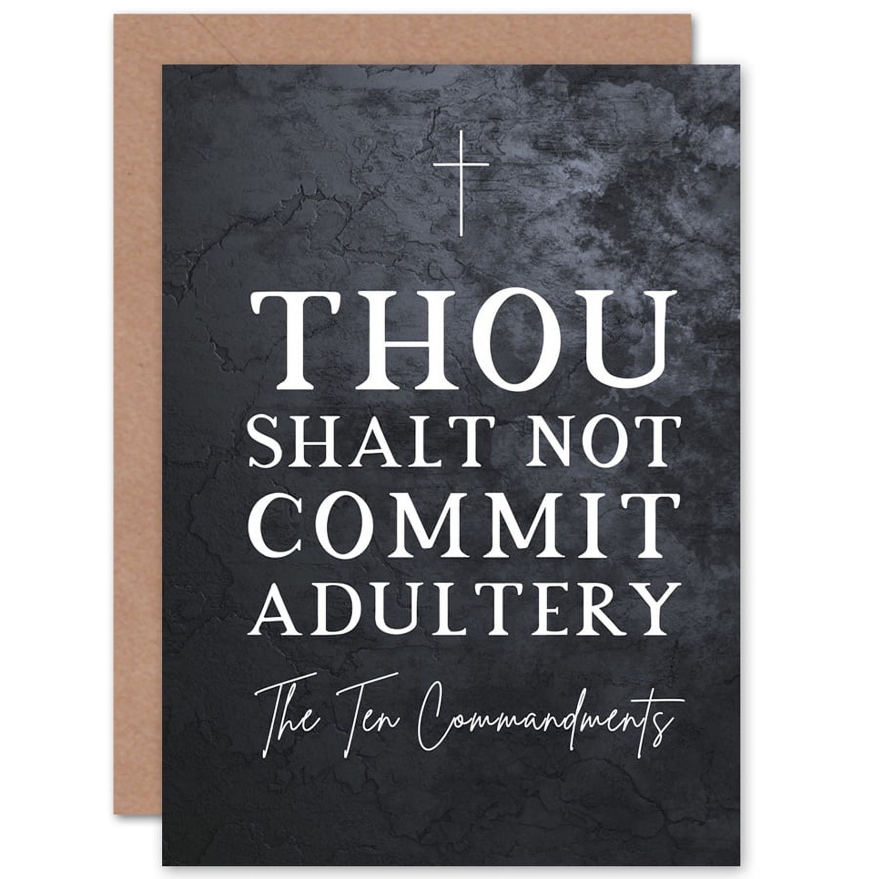 Ten Commandments Thou Shalt Not Commit Adultery Christian Bible Verse ...