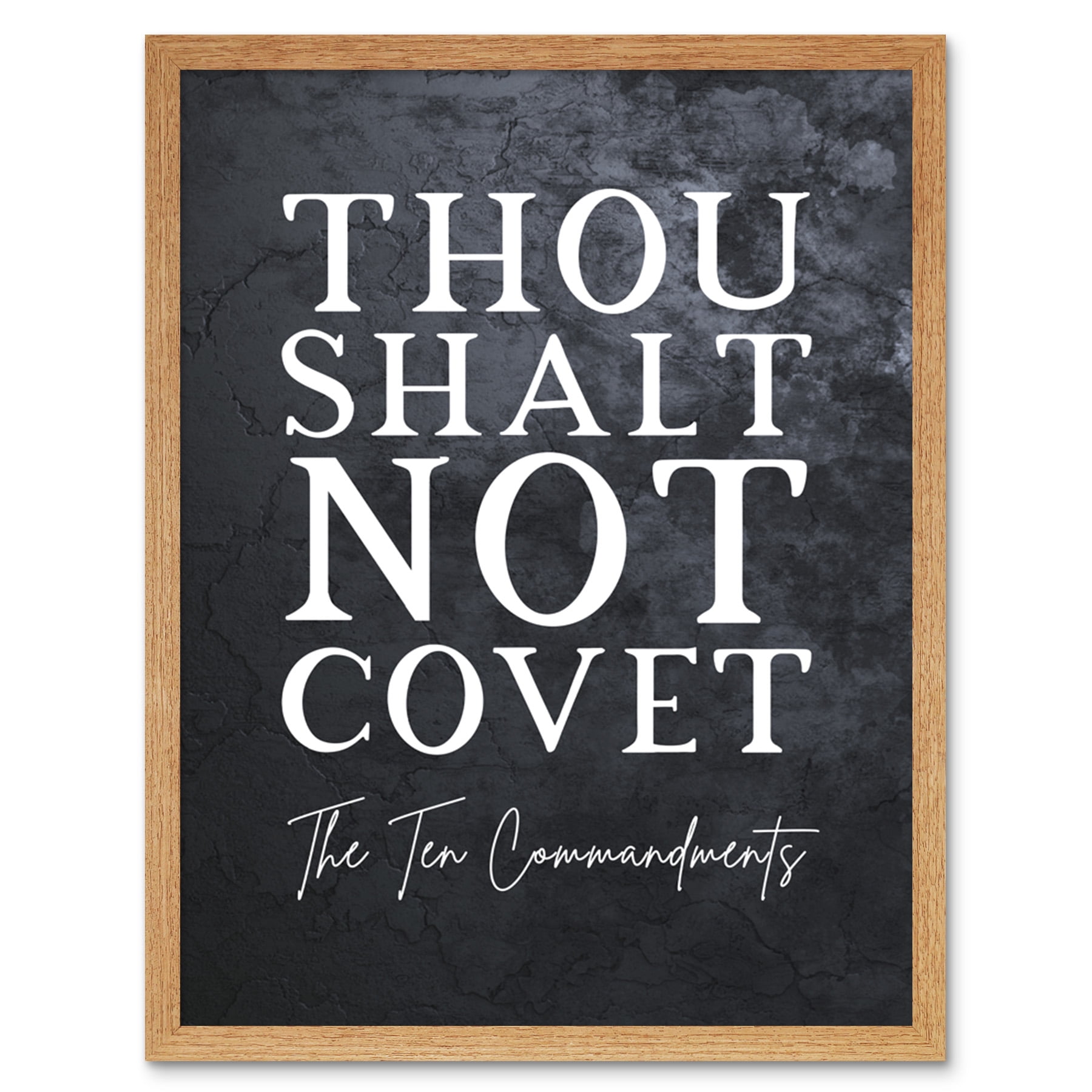 Ten Commandments Thou Shalt Not Covet Christian Bible Verse Quote ...
