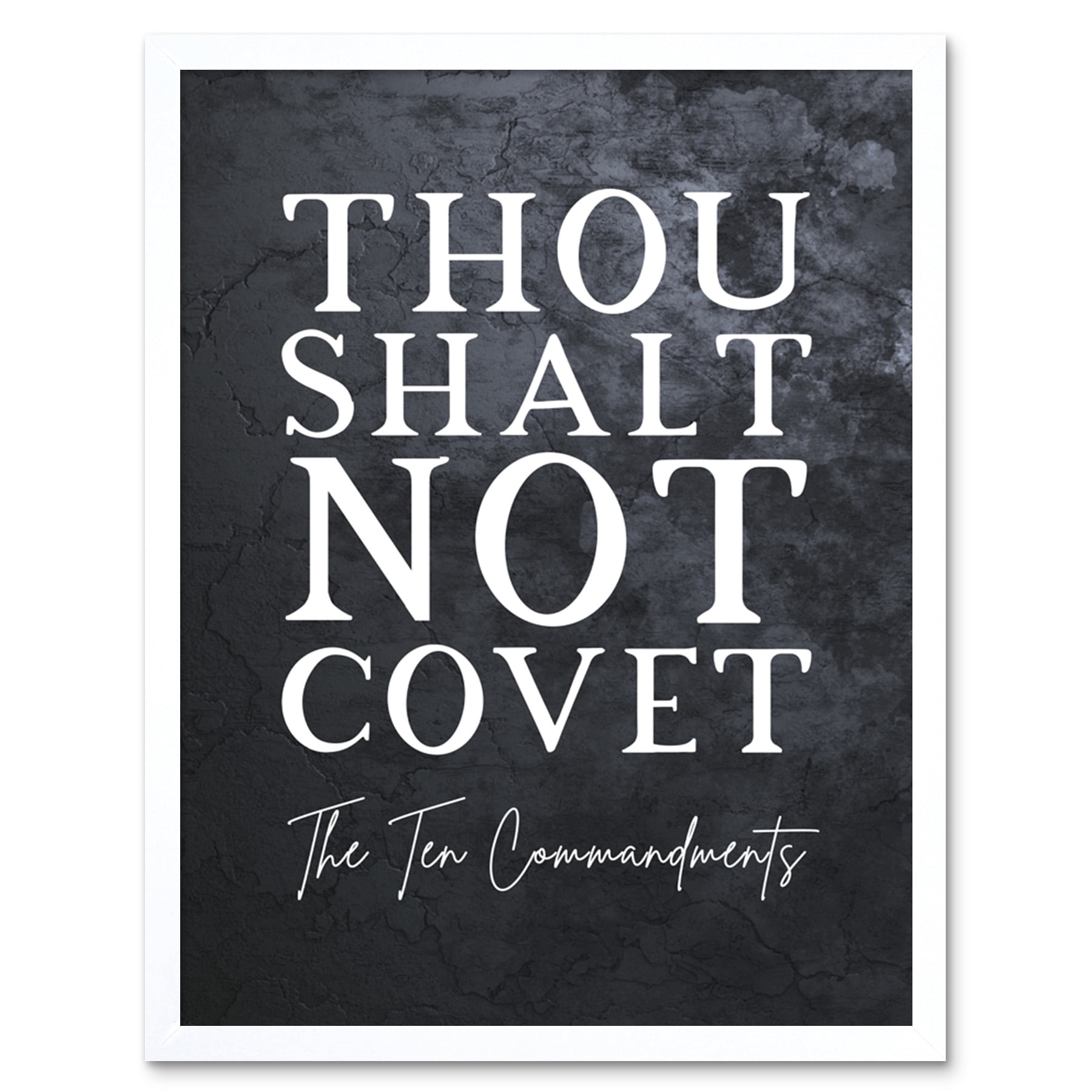 Ten Commandments Thou Shalt Not Covet Christian Bible Verse Quote ...