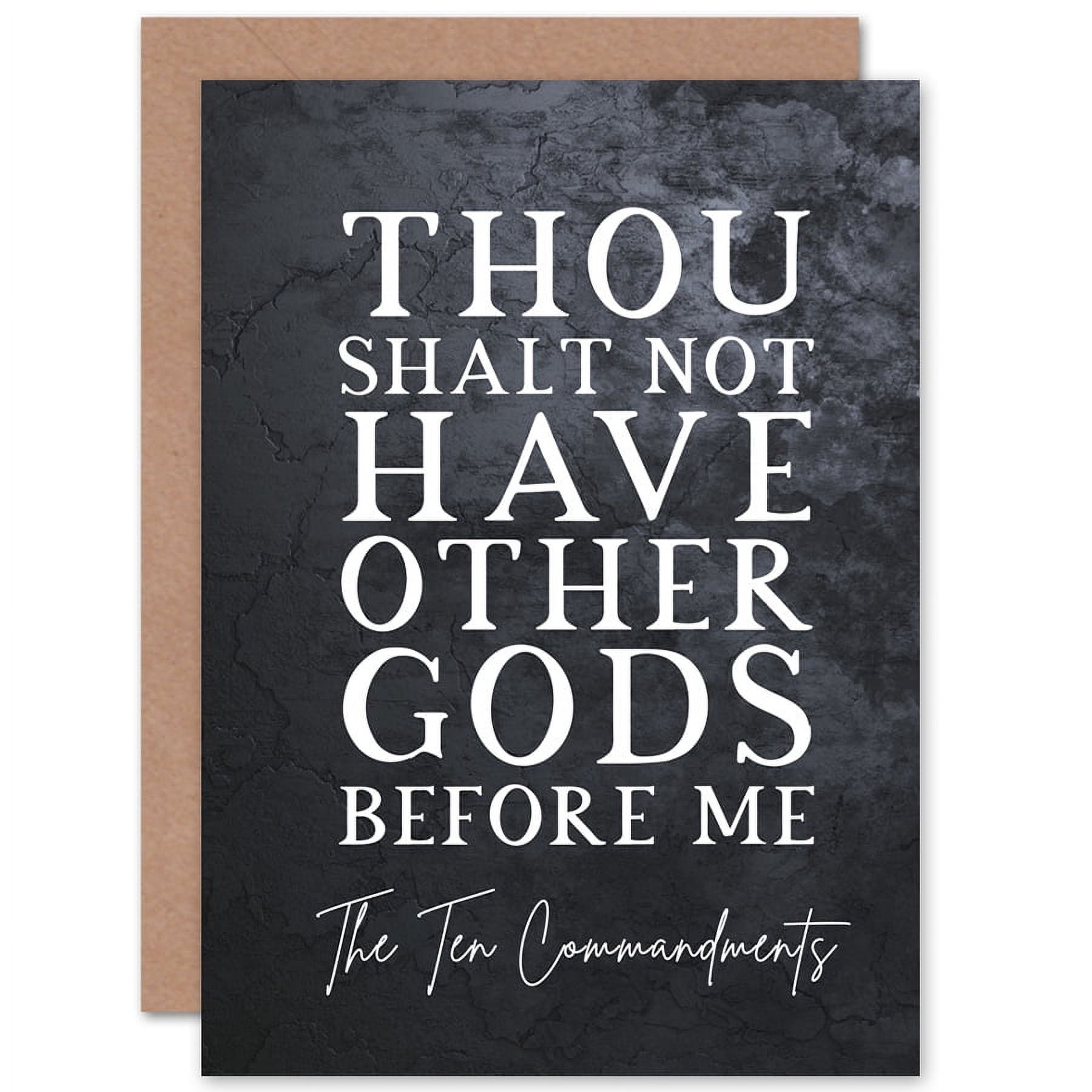Ten Commandments Thou Shalt Not Have Other Gods Christian Bible Verse ...
