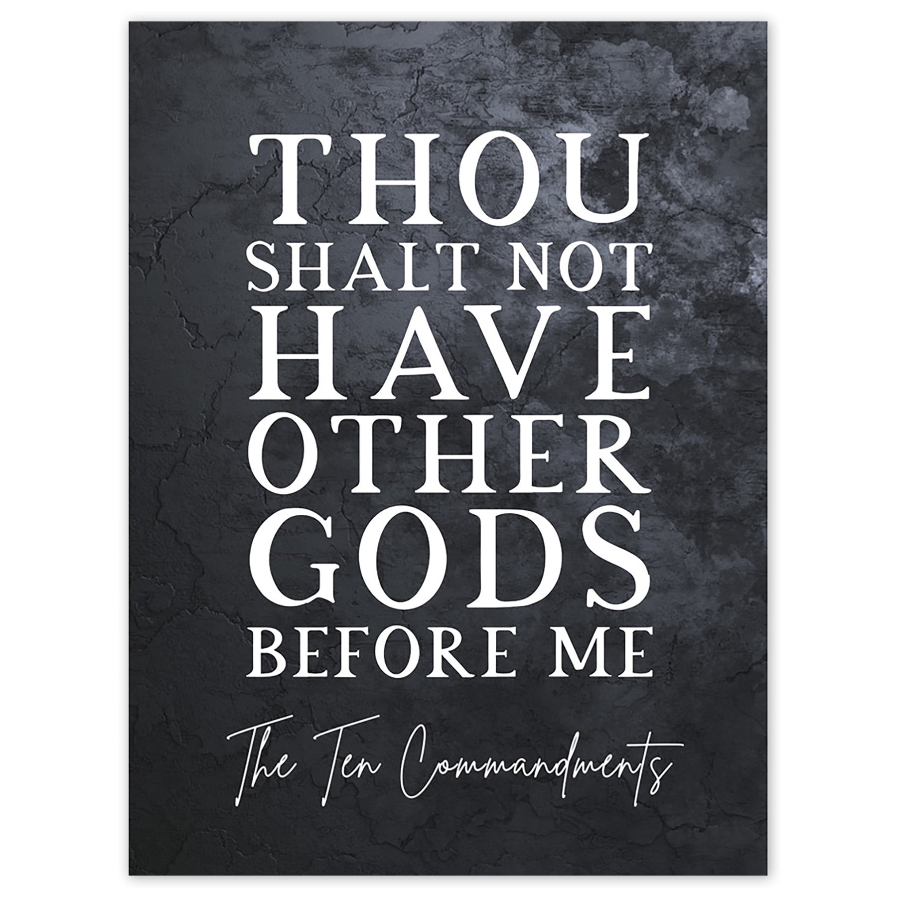 Ten Commandments Thou Shalt Not Have Other Gods Christian Bible Verse ...