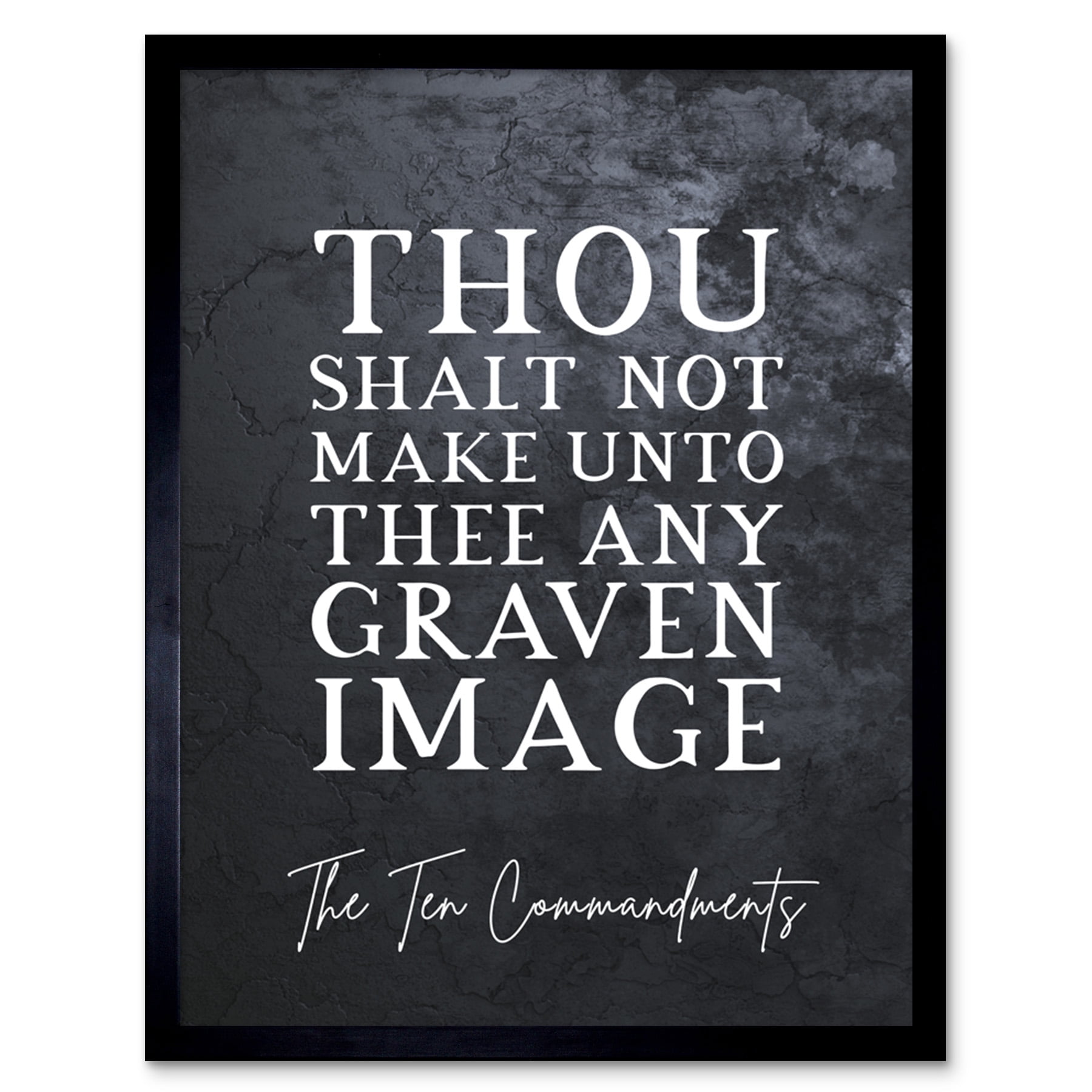 Ten Commandments Thou Shalt Not Make Craven Image Christian Bible Verse ...