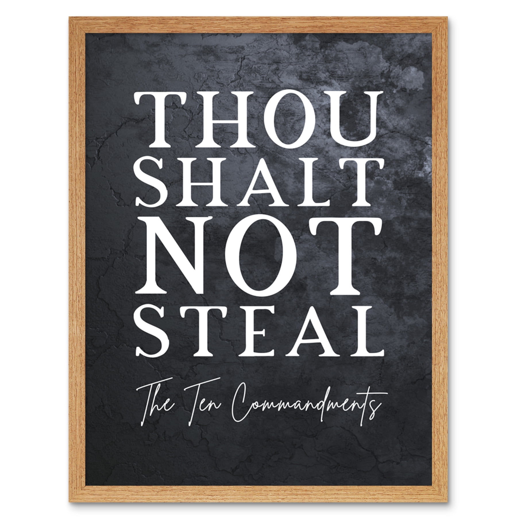 Ten Commandments Thou Shalt Not Steal Christian Bible Verse Quote ...