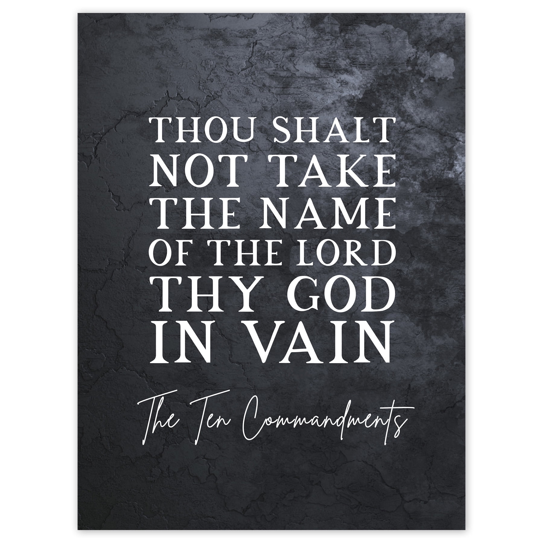 Ten Commandments Thou Shalt Not Take Name Of The Lord In Vain Christian ...