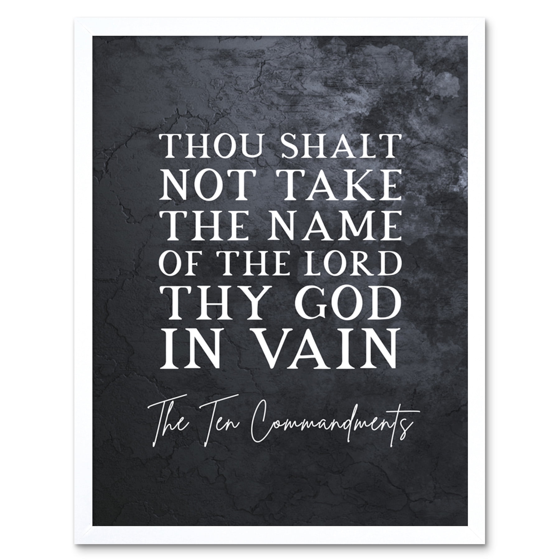Ten Commandments Thou Shalt Not Take Name Of The Lord In Vain Christian ...