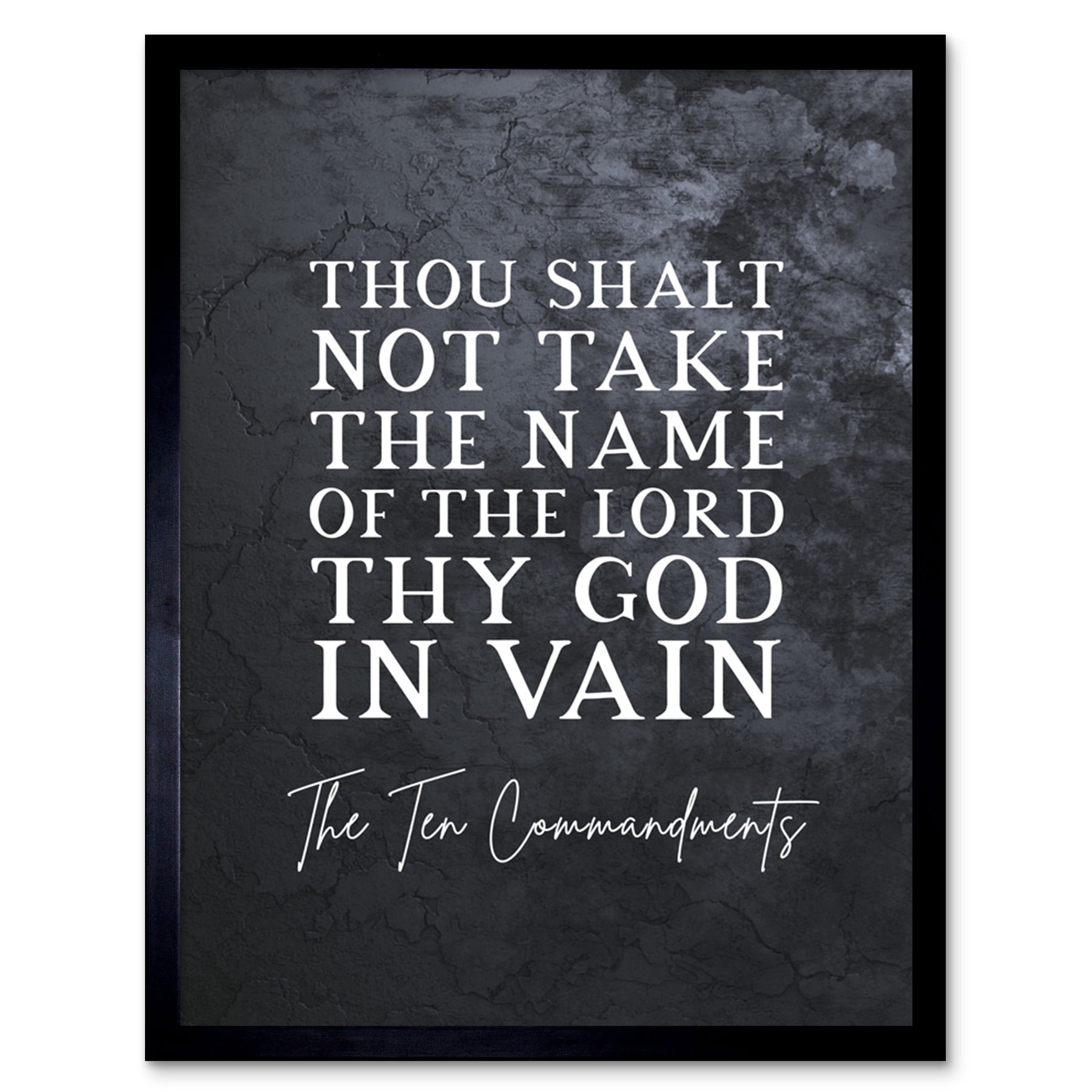 Ten Commandments Thou Shalt Not Take Name Of The Lord In Vain Christian ...