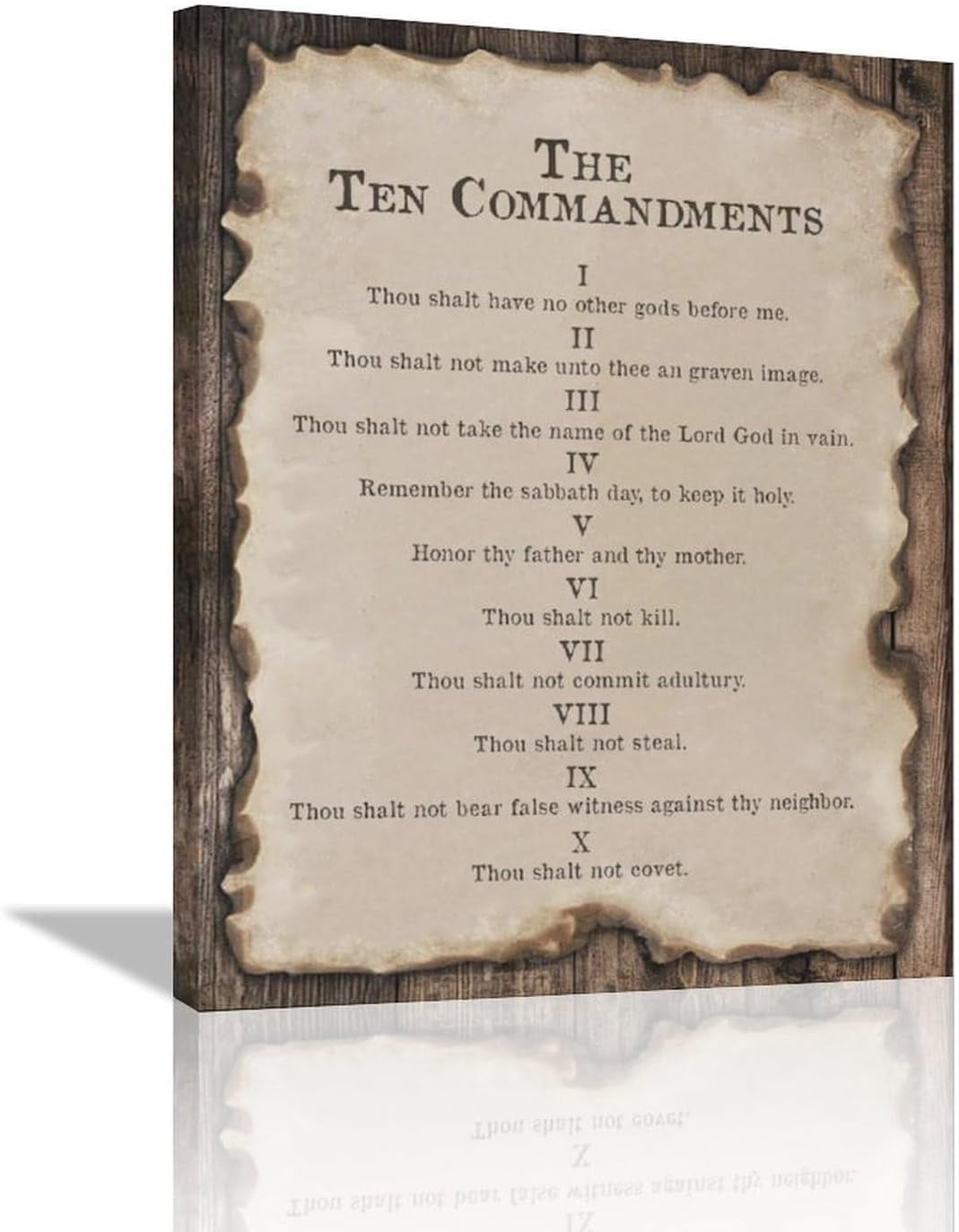 Ten Commandments Wall Art 10 Commandments Pictures Wall Decor Christian ...