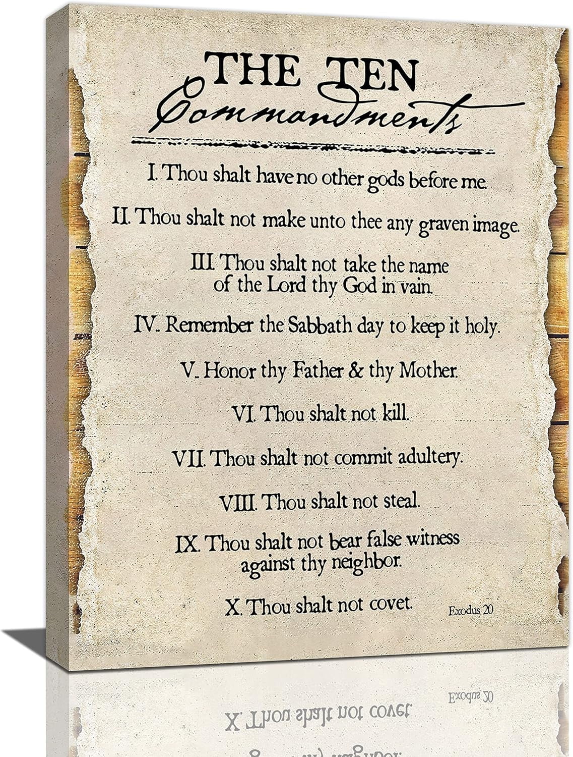 Ten Commandments Wall Decor 10 Commandments Wall Art Motivational ...