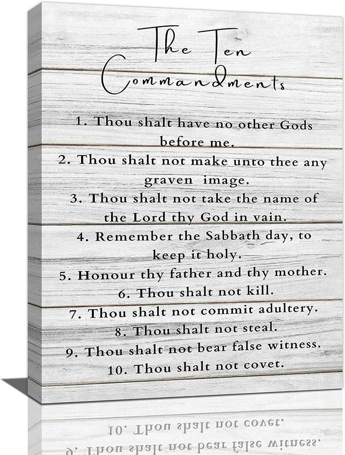 Ten Commandments Wall Decor 10 Commandments Wall Art Bible Verse Canvas ...