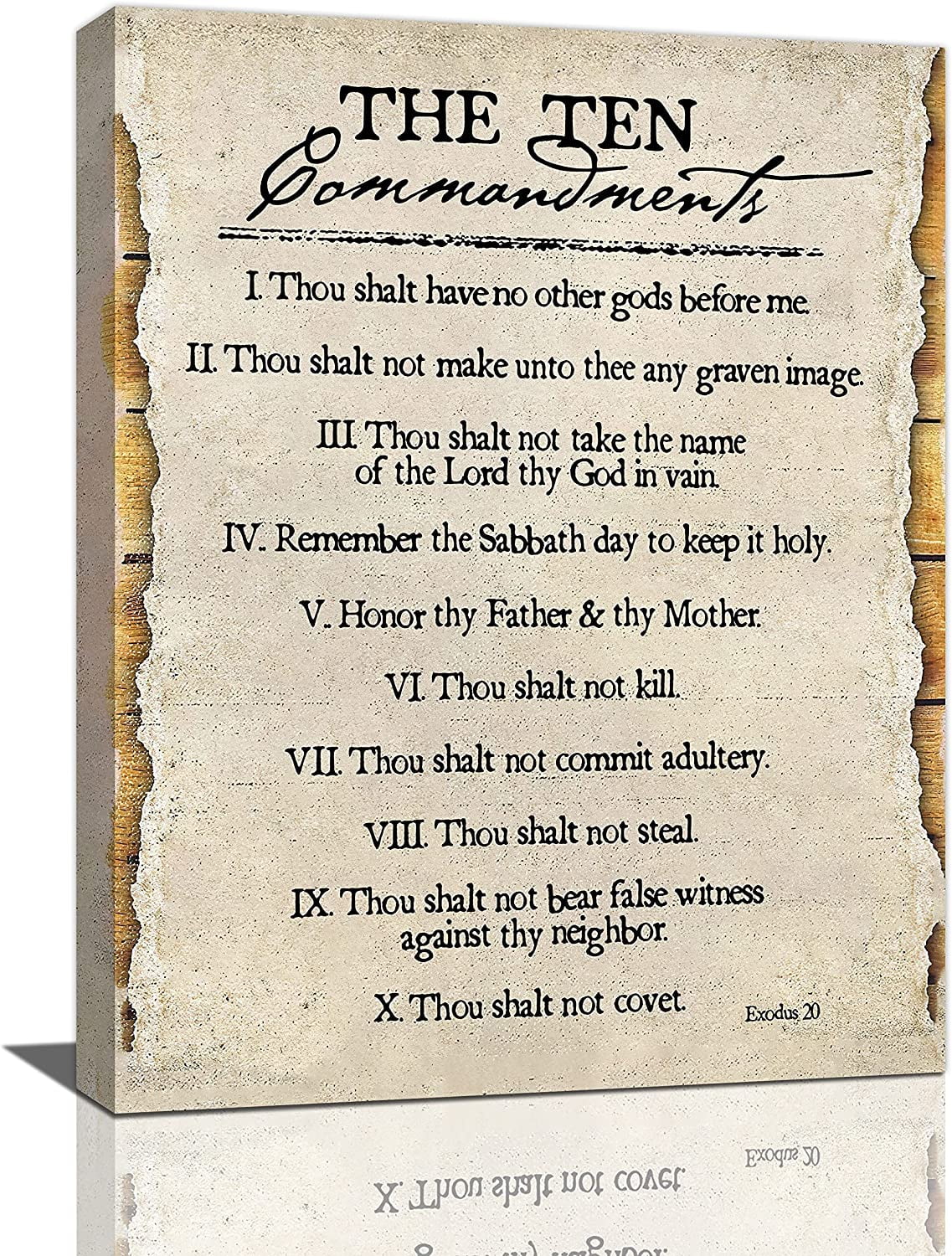 Ten Commandments Wall Decor 10 Commandments Wall Art Motivational ...