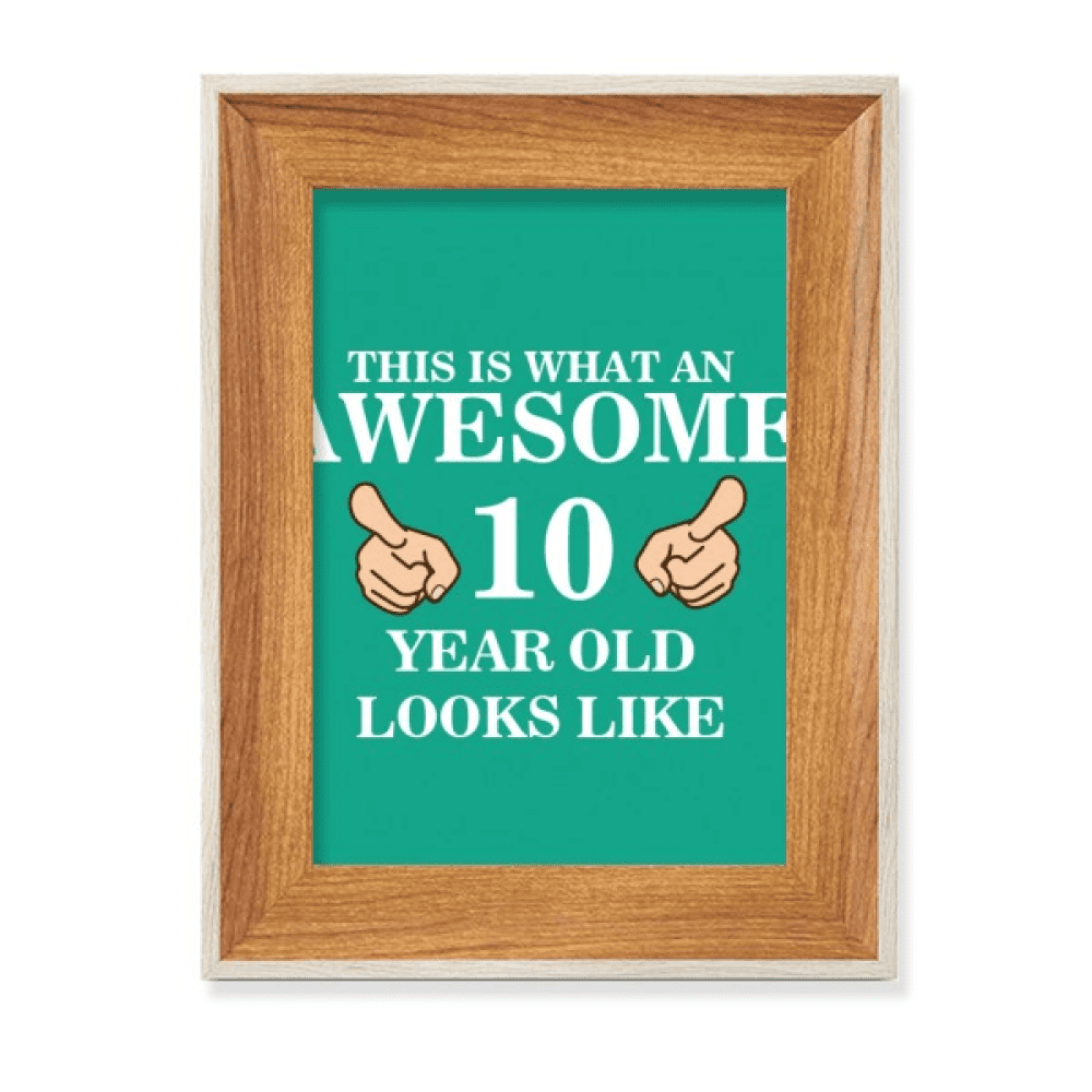 Ten Digit Age Exclamation Desktop Wooden Photo Frame Display Picture ...