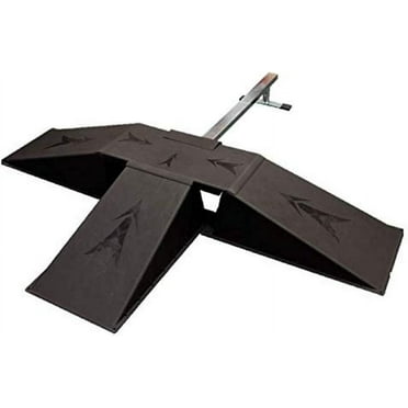 LandWave Durable Plastic Skateboard Ramp System, 4-Sided Pyramid Kit ...