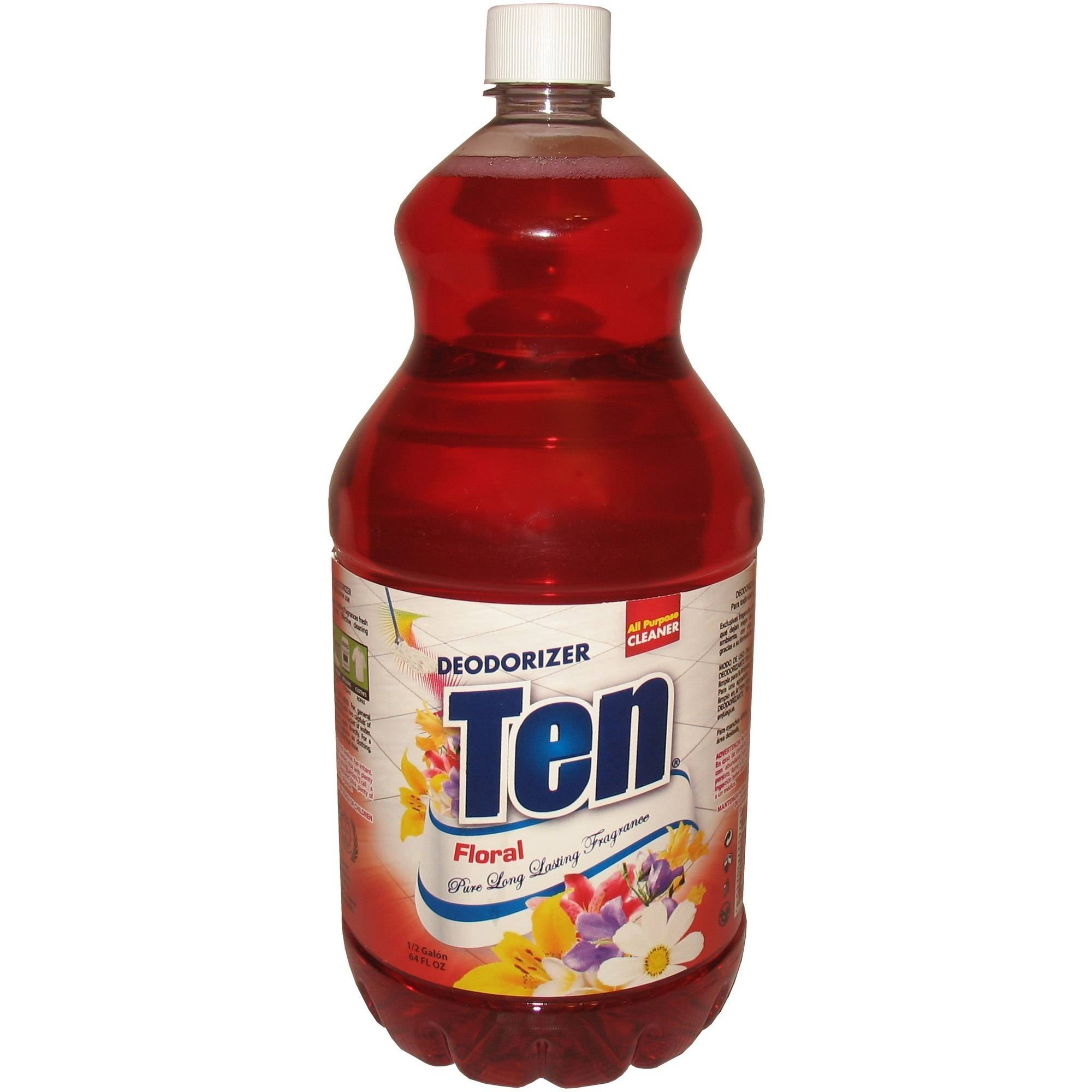 Ten Floral Fragrance All Purpose Cleaner 64 Fluid Ounces Bottle Form ...