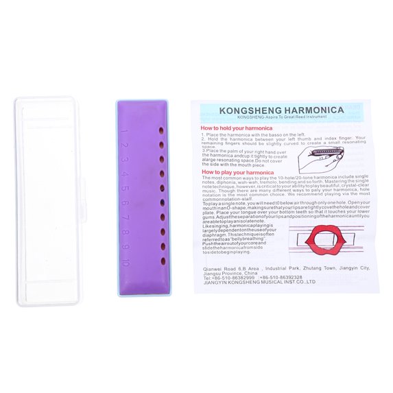 Ten Hole Harmonica Musical Instrument Mini Harmonica 20 Tones Harmonica ...