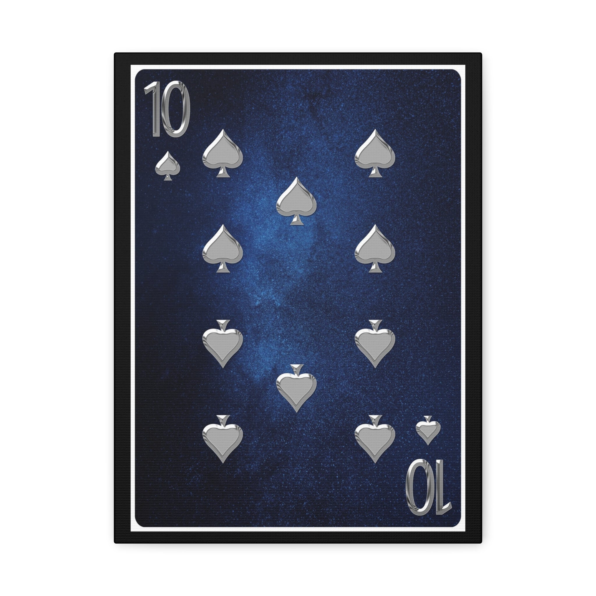 Ten Of Spades Space Background Playing Card Canvas Wall Art for Home ...