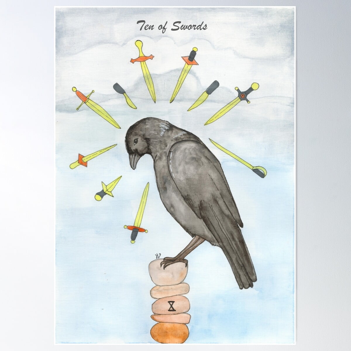 Ten Of Swords Poster Wall Art, Modern Wall Decor For Living Room ...