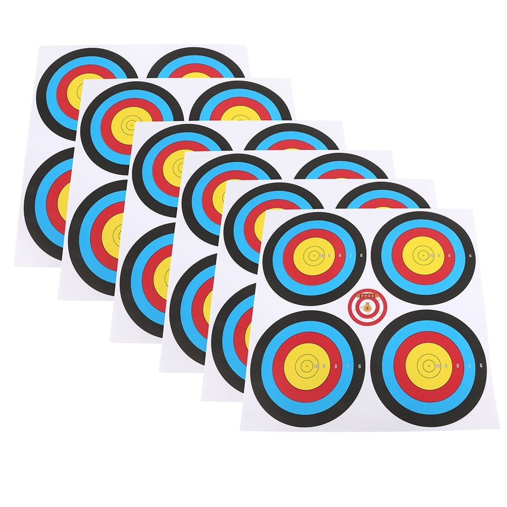 Ten Per Pack Archery Four-Spot Target Paper 40×40cm Double Offset Paper ...