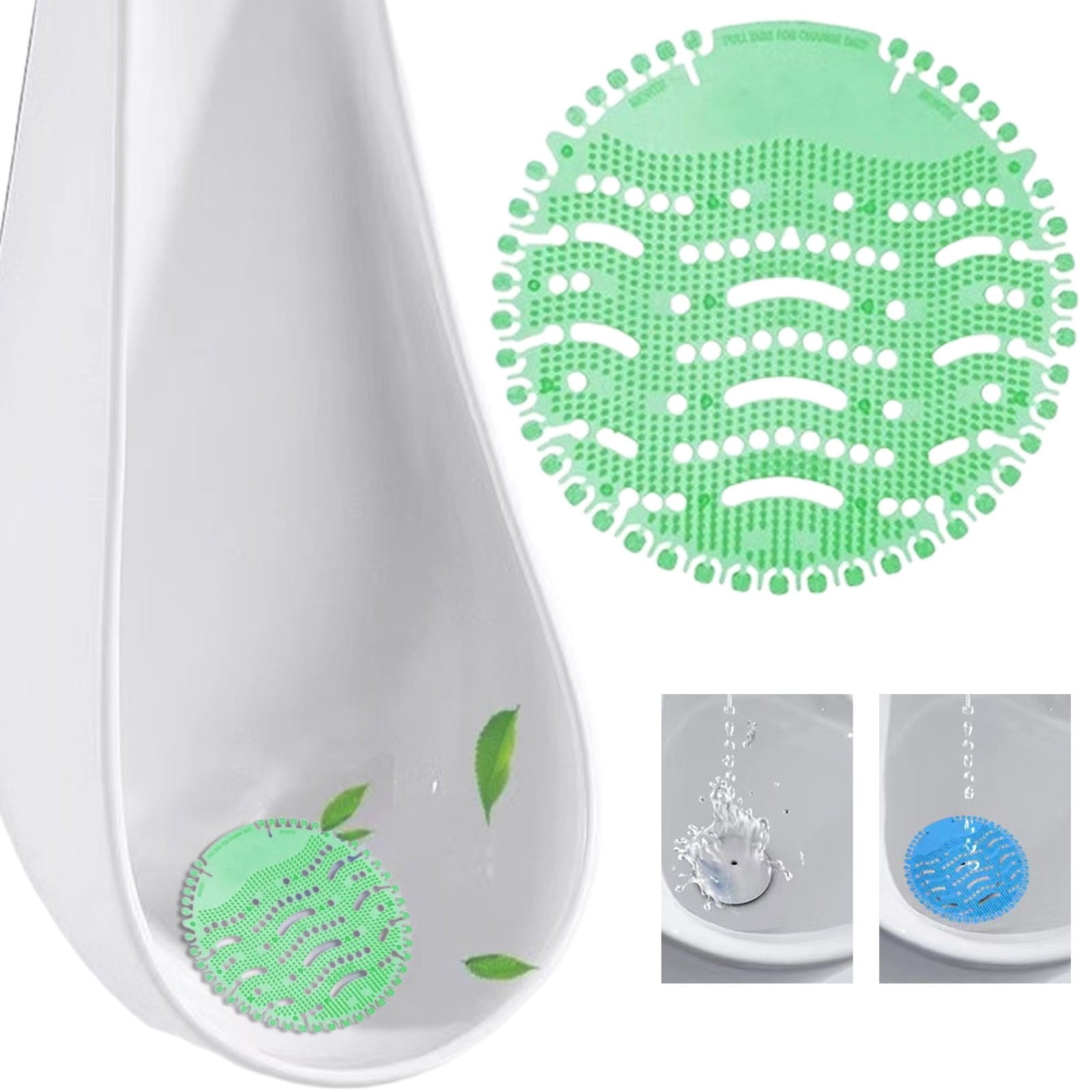 Ten Urinal Deodorizer Mats (Green)—Release Fresh Scent for 5,000 ...