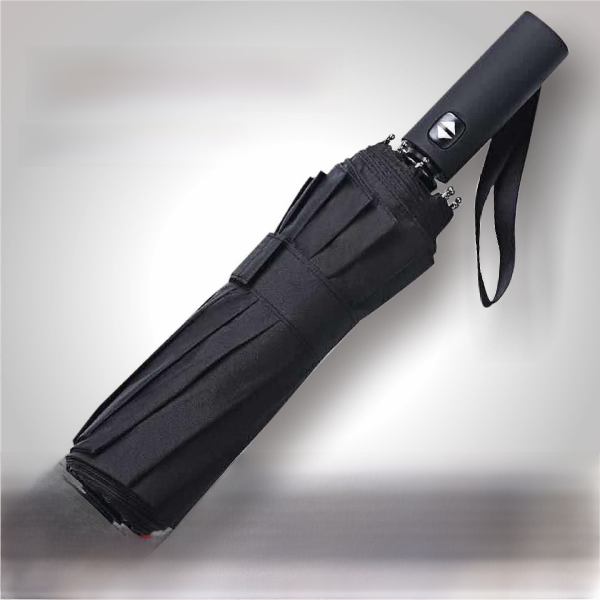 Ten-bone full-automatic sunny umbrella umbrell black rubber sunscreen ...