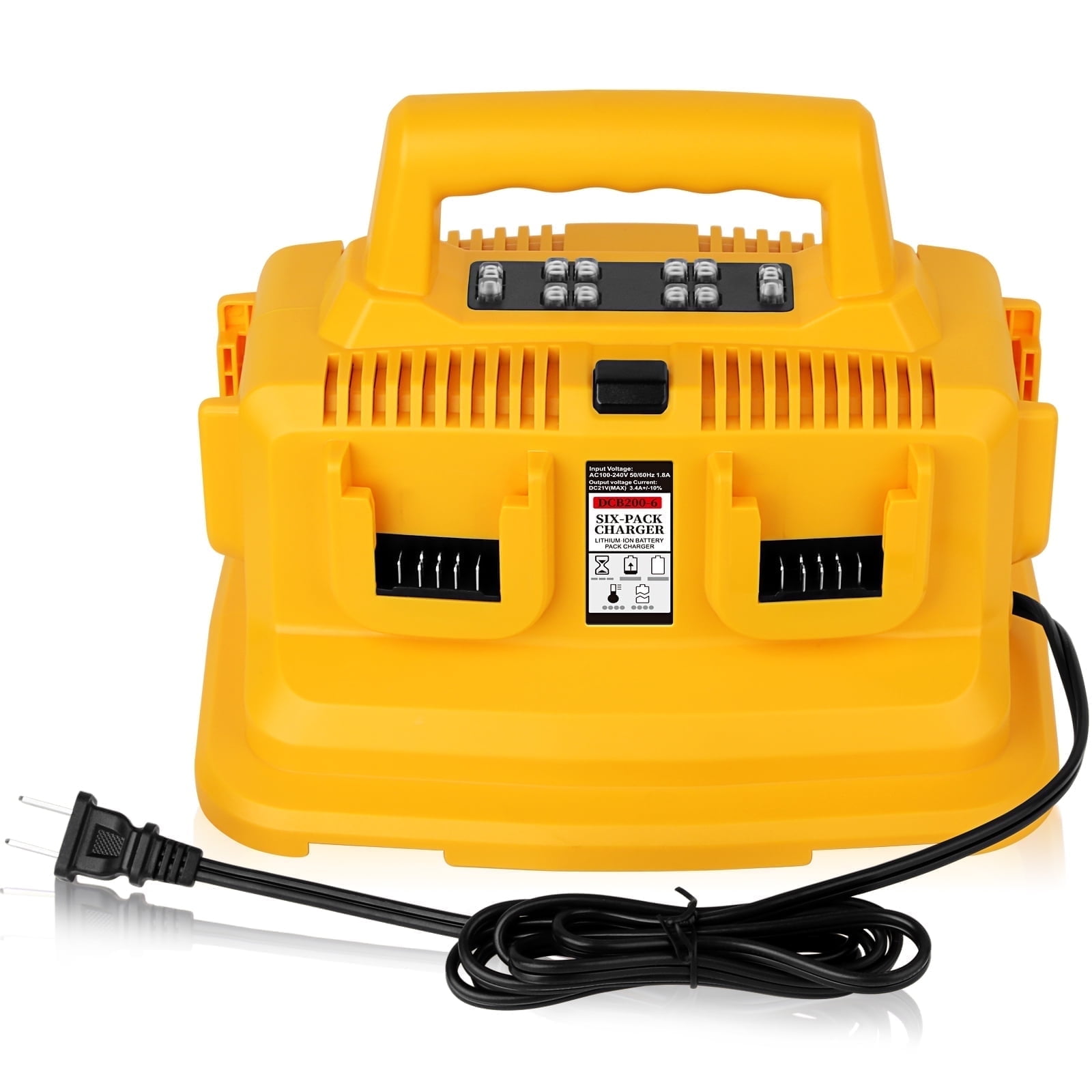 TenHutt 20V Battery Charger for Dewalt Battery Charger Station 6 Port ...