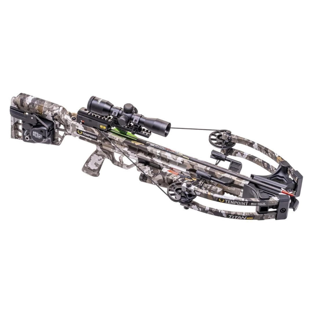 TenPoint Titan 400 Crossbow Package ACUdraw Silent Vektra Camo ...