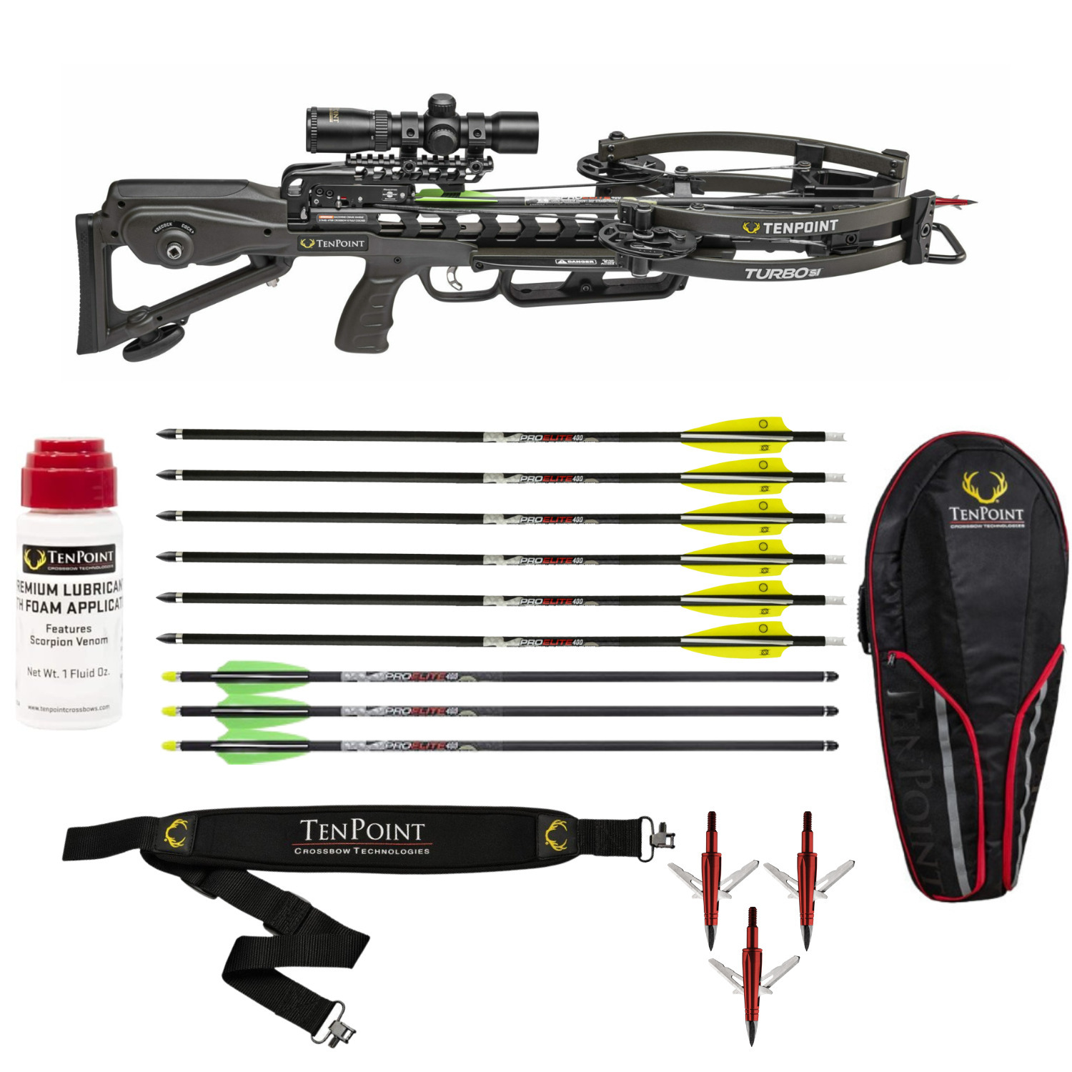 Bear X Kronicle Ready to Shoot Crossbow with Illuminated Scope, Quiver ...