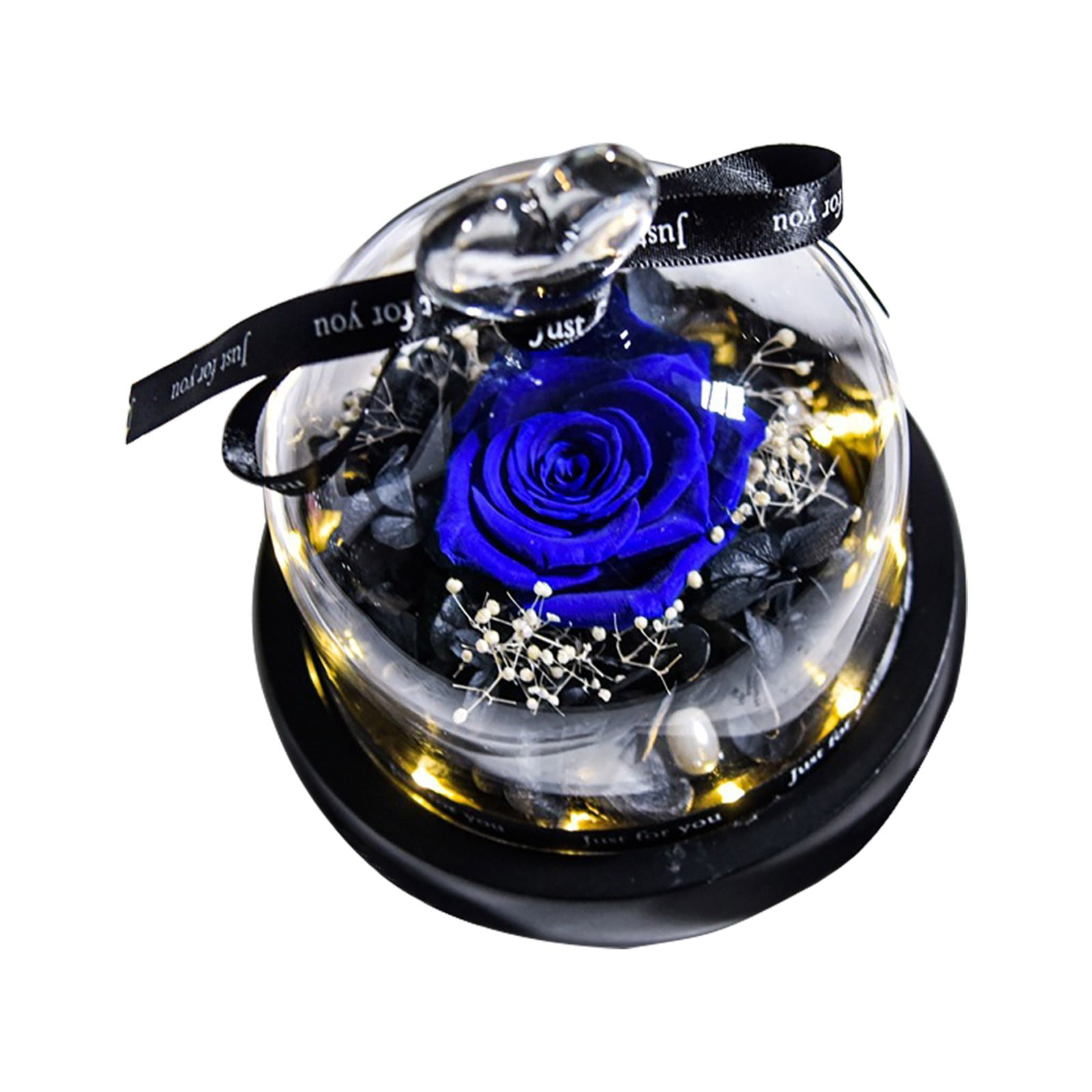 TenYiLy Clearance Preserved Real Rose with LED Light Eternal Flowers Rose Gifts for Mom Grandma ...