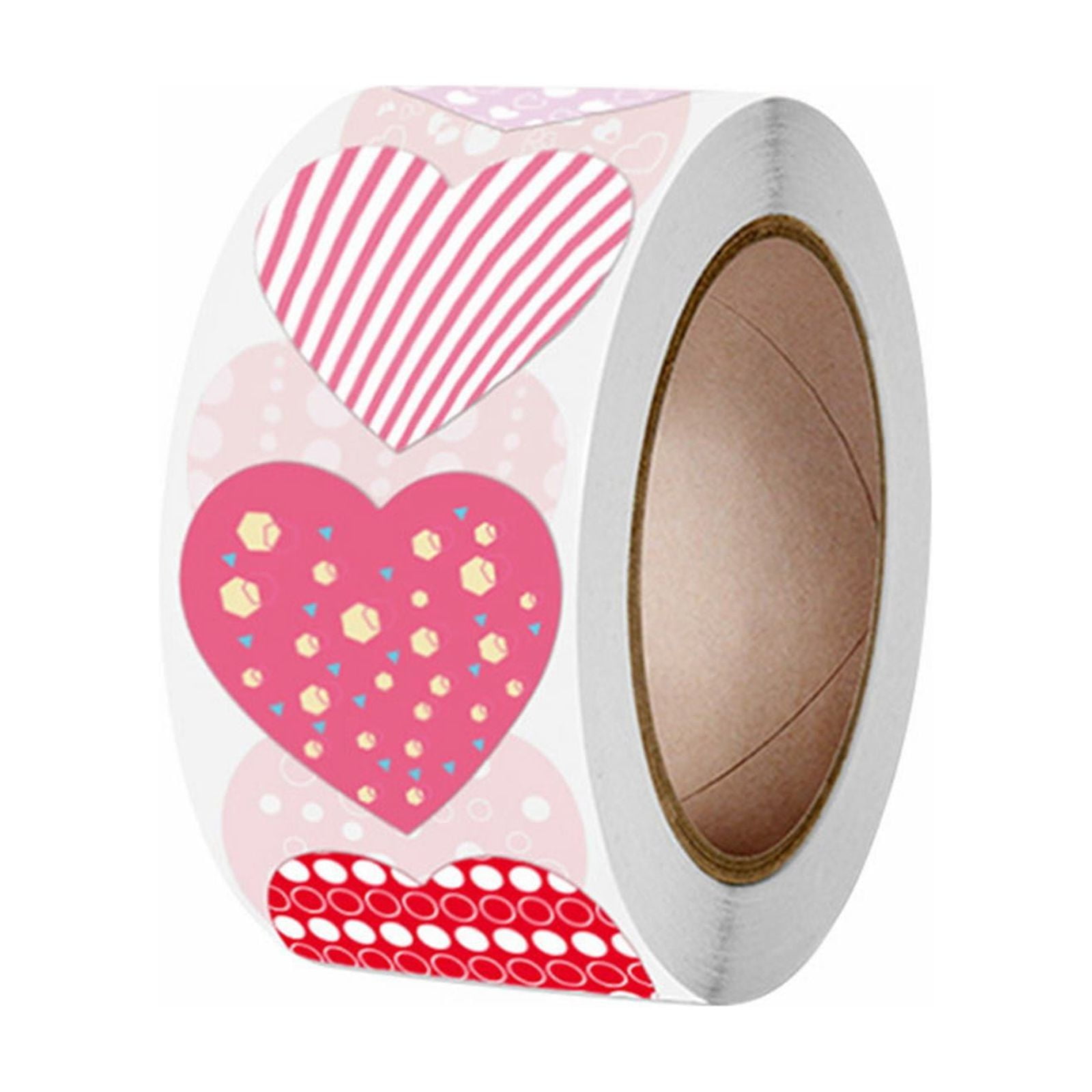 TenYiLy Stickers Funky Heart Roll Stickers Valentine's Day Colorful ...