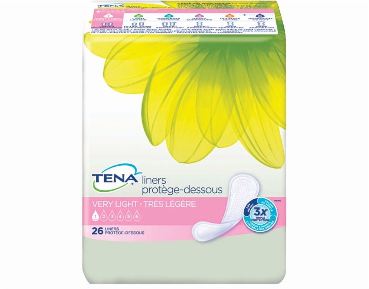 Tena Incontinence Liners, Very Light Absorbency, Liners, 26 count ...