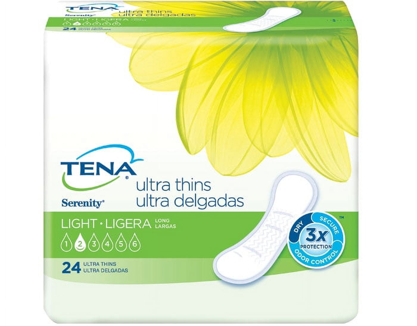 Tena Incontinence Ultra Thin Pads for Women, Light, Long, 24 Count HSA ...
