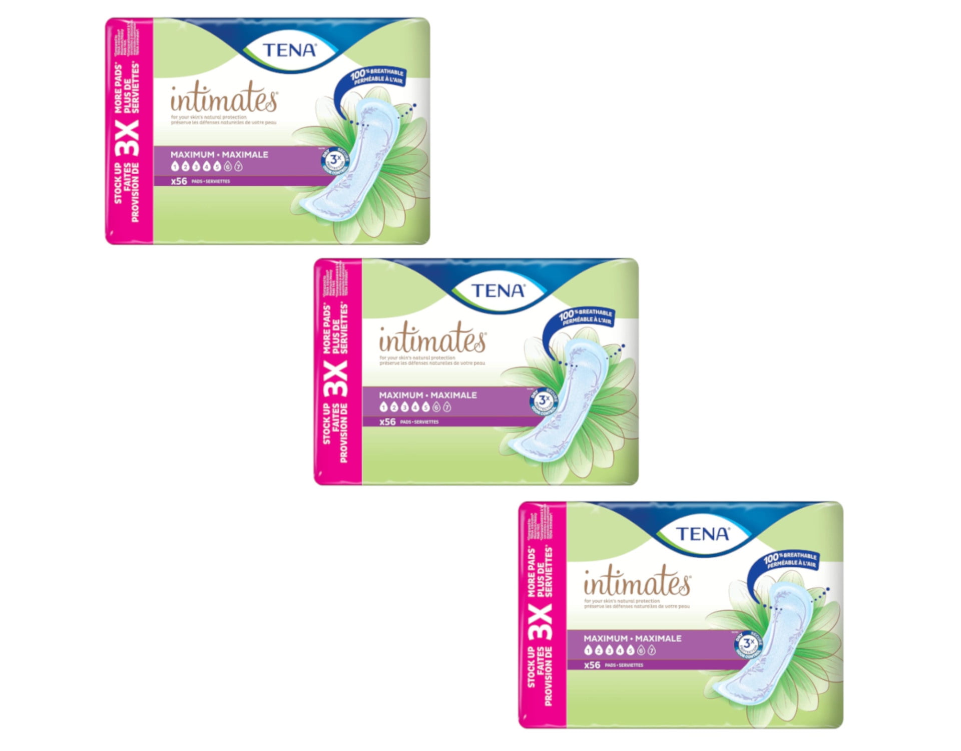 Tena Intimates Maximum Absorbency Incontinence Pads For Women Regular ...
