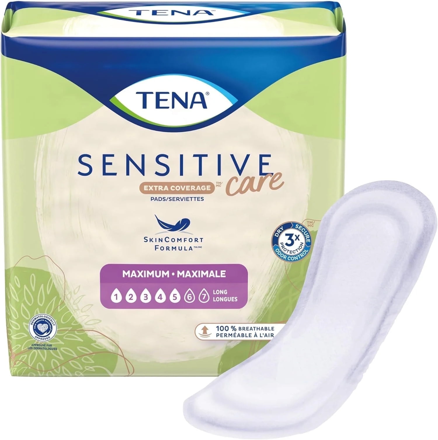Tena Intimates Maximum Incontinence Pad, Long, 12 Count - Walmart.com