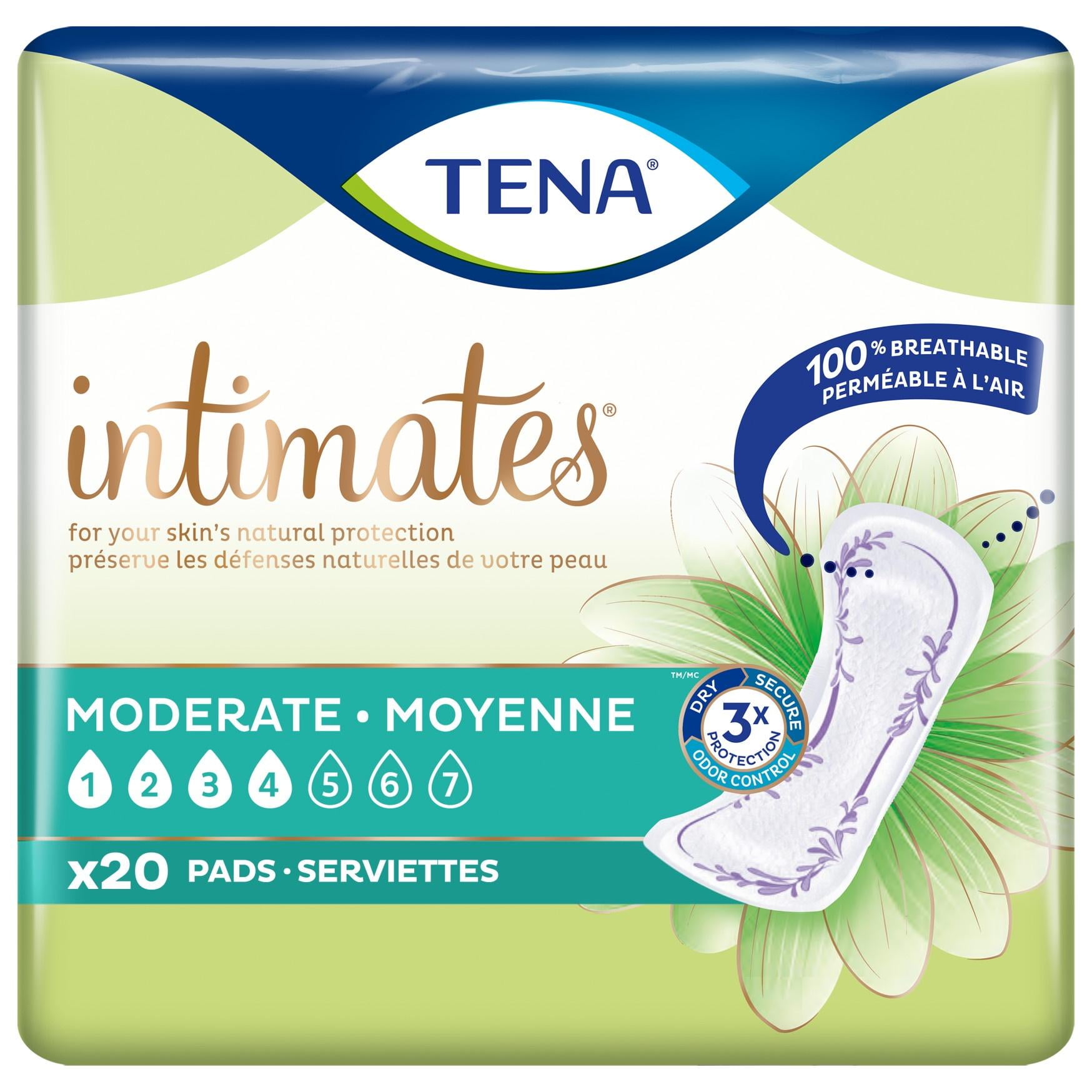 Tena Intimates Moderate Regular Incontinence Pad for Women, Bladder ...