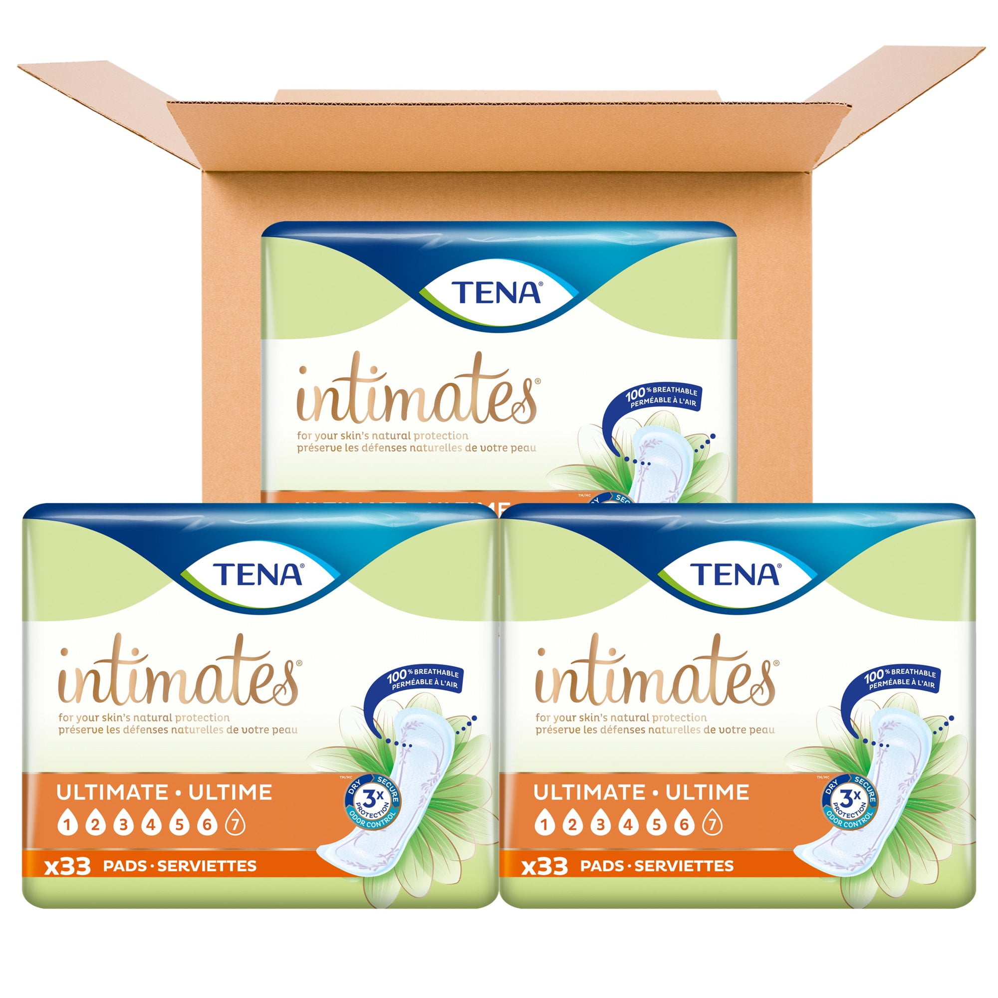 Tena Intimates Ultimate Regular Incontinence Pads, Absorbent, Skin ...