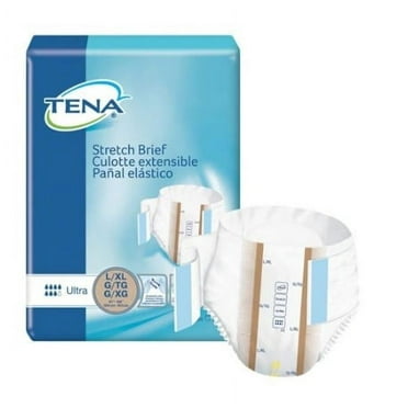TENA Adult Diapers with Tabs, Stretch Ultra Absorbency Brief, Medium 33 ...