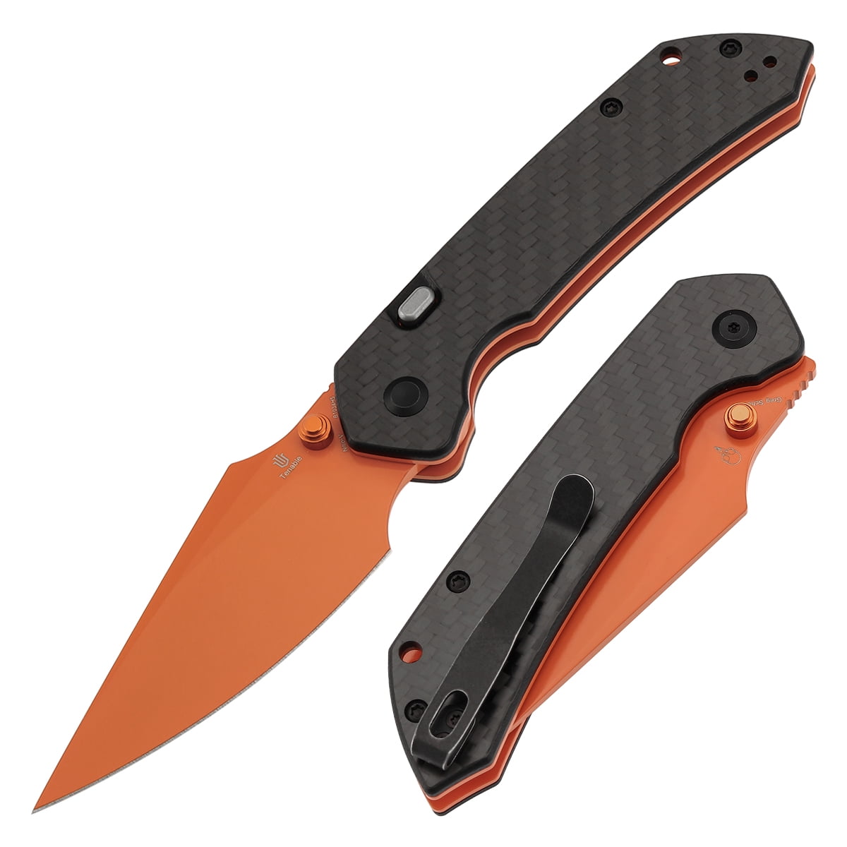 Tenable Fenrir Top Liner 3.4'' Orange Coated Nitro V Blade with Twill ...