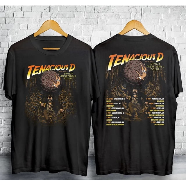 Tenacious D Spicy Meatball Tour 2024 Music Concert Shirt Double Sided ...